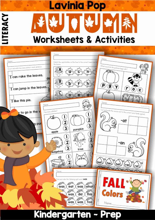 Autumn Literacy Centers for Kindergarten - In My World