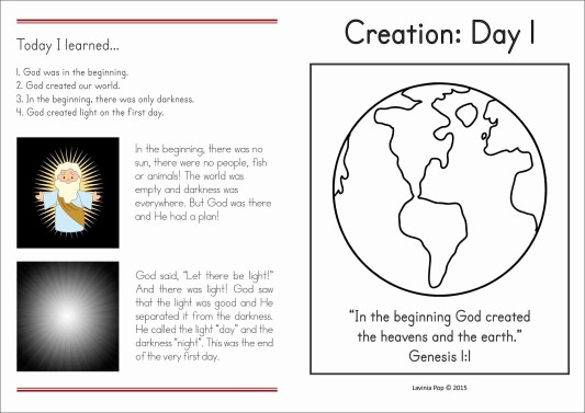 Sunday School Creation Light In My World