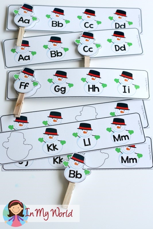 preschool-winter-centers-clip-the-missing-letter - In My World