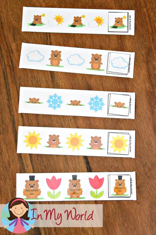 Groundhog Day Preschool Centers Patterns - In My World
