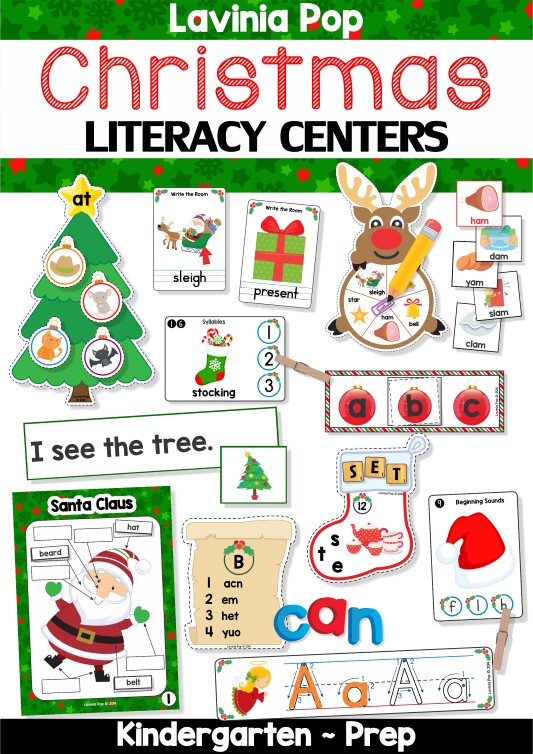 Christmas Literacy Centers for Kindergarten - In My World