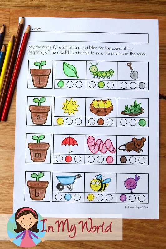 Spring Worksheets and Activities for Kindergarten - In My World