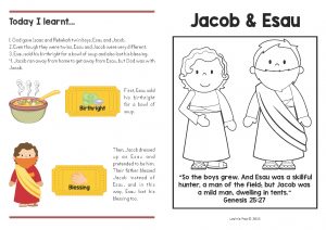 Sunday School Lesson 15: Jacob and Esau - In My World