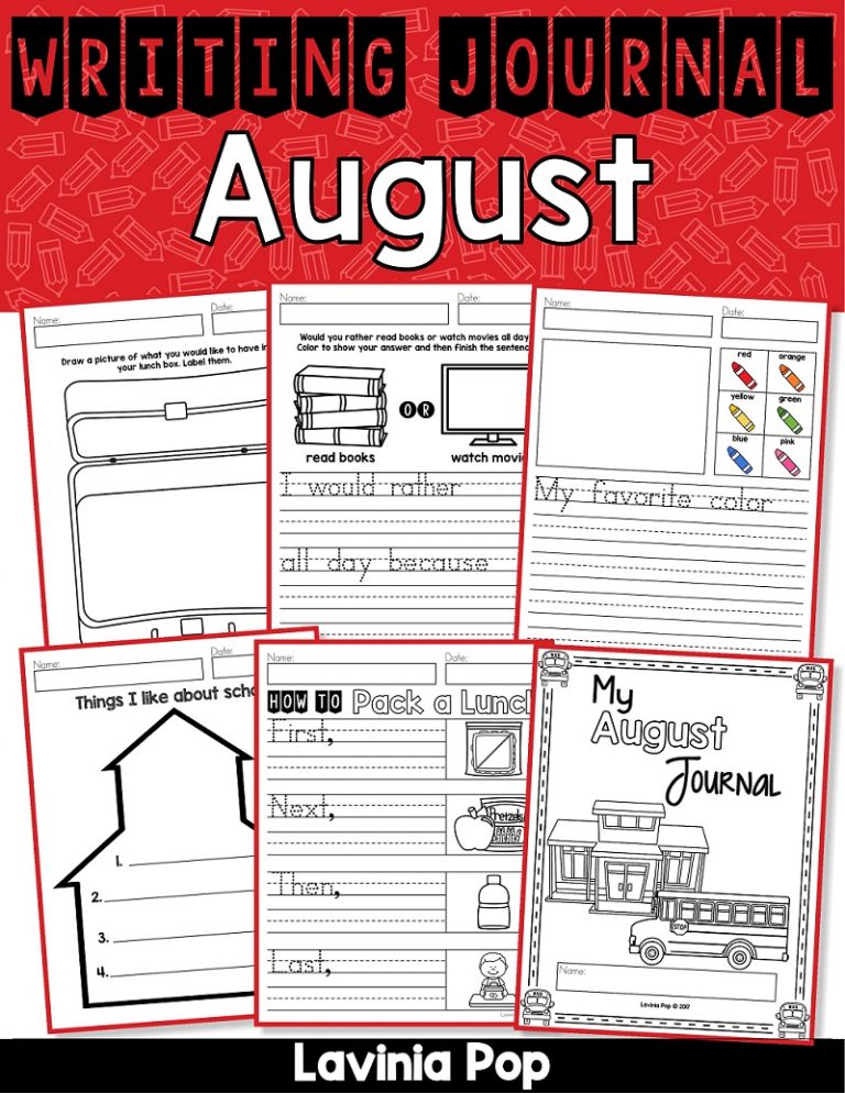 August Writing Journal Prompts - In My World