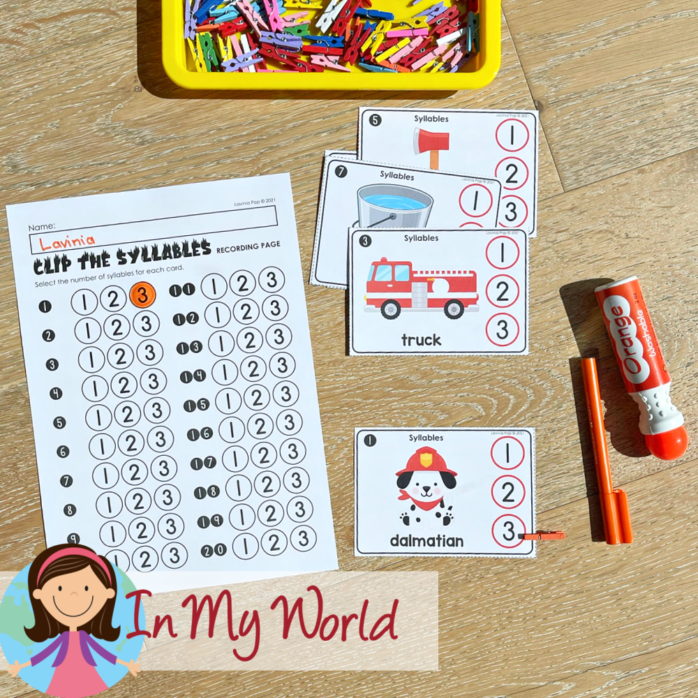 Fire Safety Literacy Syllables In My World