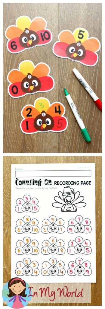 Thanksgiving Math Centers for Kindergarten - In My World