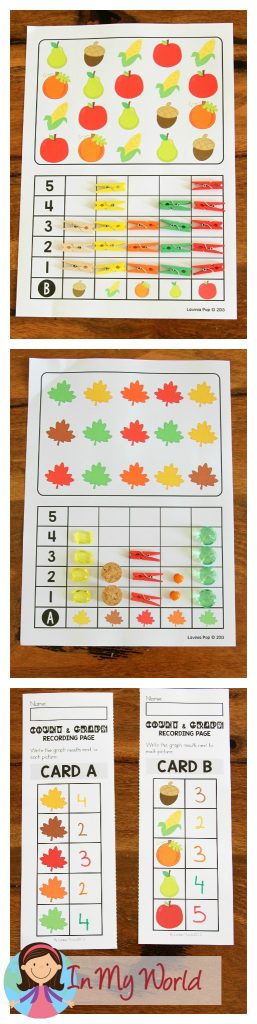 Autumn Math Centers for Kindergarten - In My World