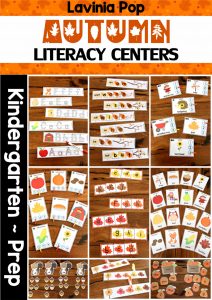 Autumn Literacy Centers for Kindergarten - In My World