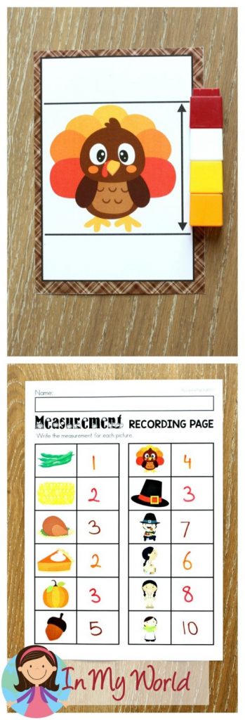 Thanksgiving Math Centers for Kindergarten - In My World