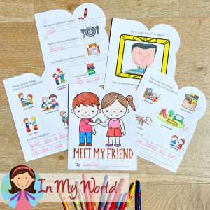 Meet My Friend Shaped Writing Book - In My World