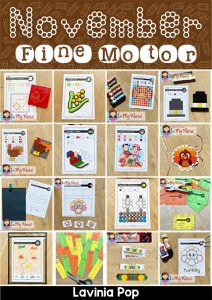 Fine Motor Printable Activities for November Morning Tubs | Bins - In ...
