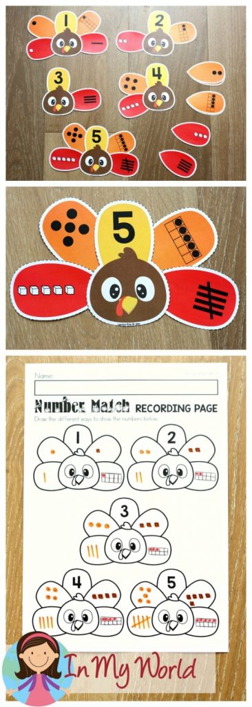 Thanksgiving Math Centers for Kindergarten - In My World