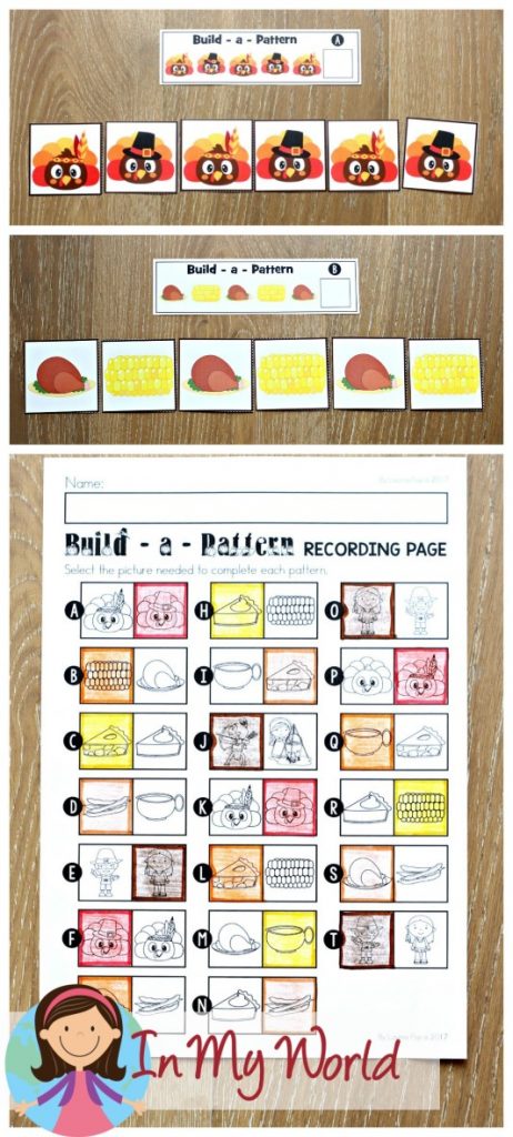 Thanksgiving Math Centers for Kindergarten - In My World