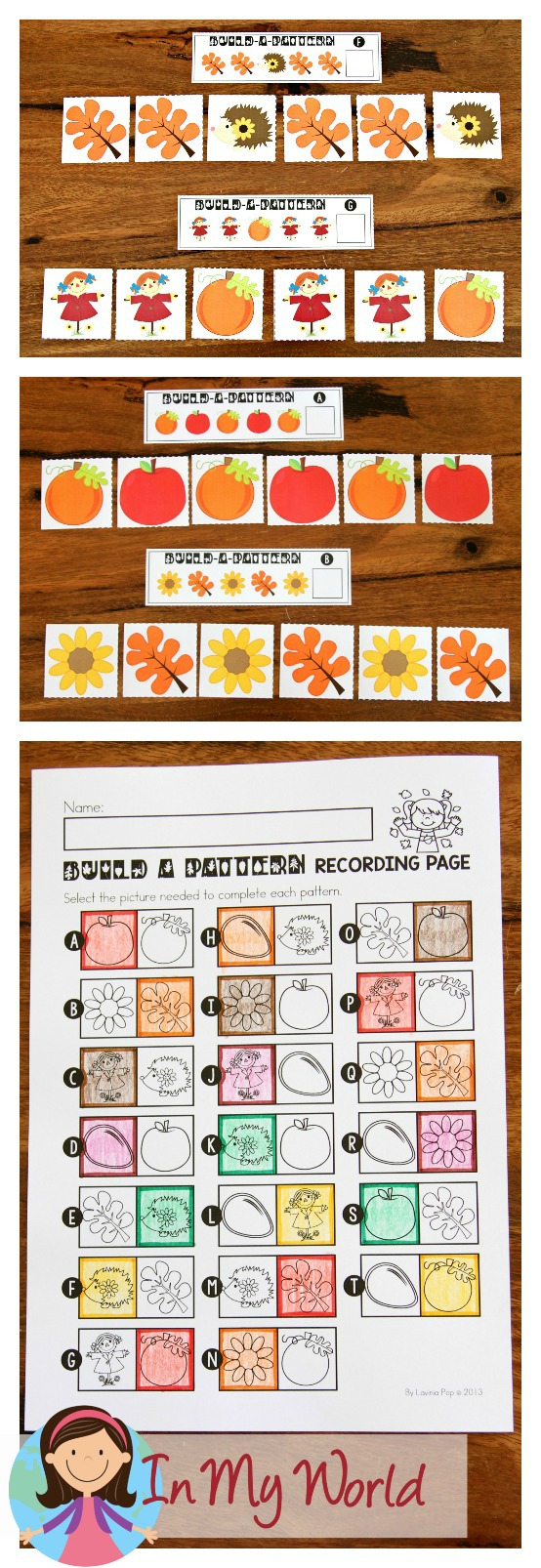 Autumn Math Centers for Kindergarten - In My World