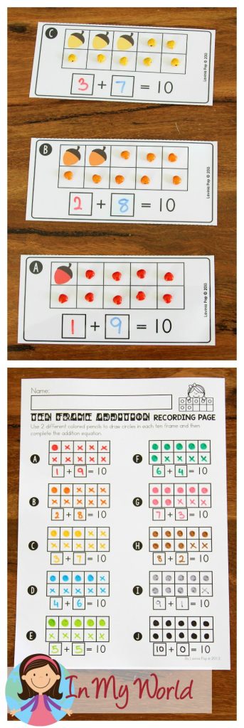 Autumn Math Centers for Kindergarten - In My World