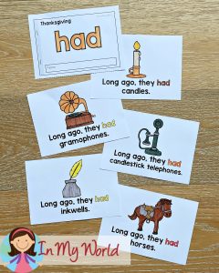 Thanksgiving Read & Trace Sight Word Readers - In My World