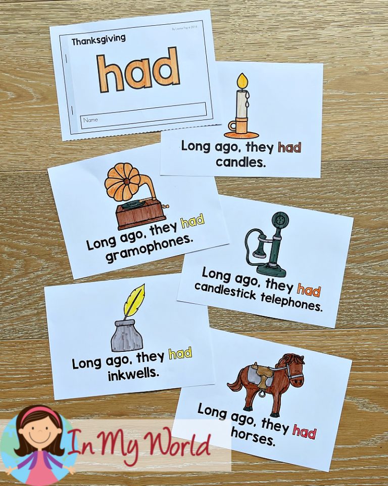 Thanksgiving Read & Trace Sight Word Readers - In My World