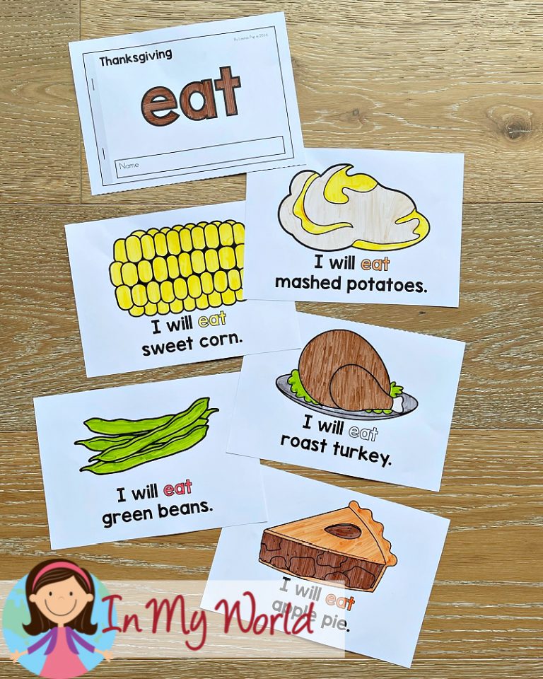 Thanksgiving Read & Trace Sight Word Readers - In My World