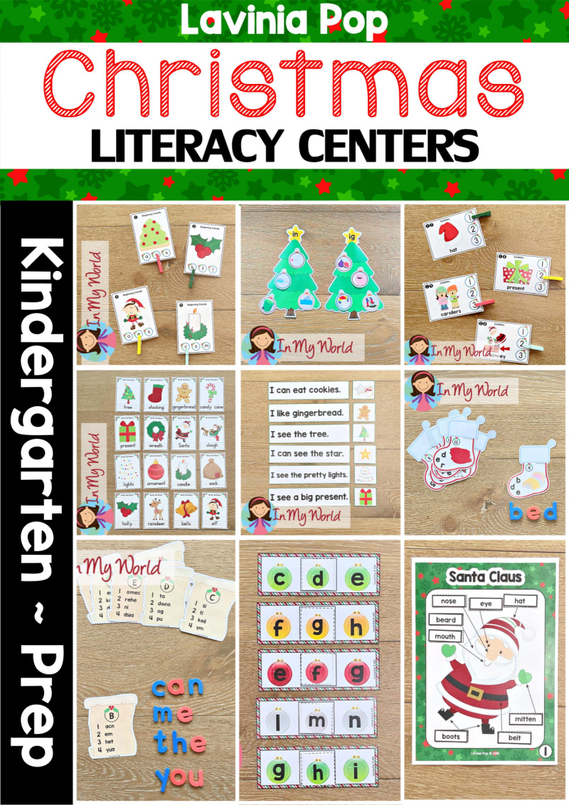 Christmas Literacy Centers for Kindergarten - In My World