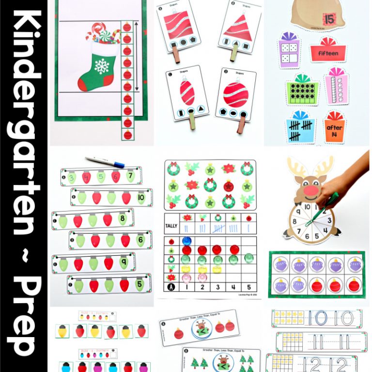 Christmas Math Centers for Kindergarten - In My World