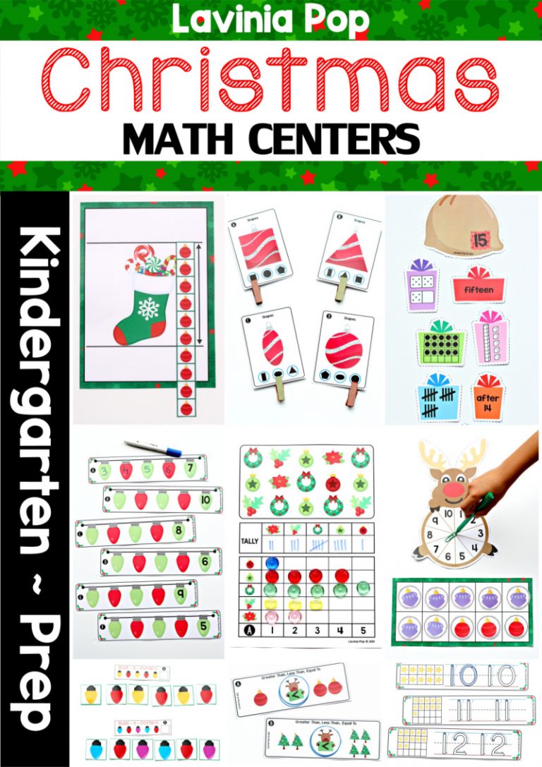 Christmas Math Centers for Kindergarten - In My World