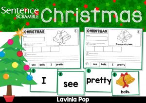 Christmas Sentence Scramble with Cut and Paste Worksheets - In My World
