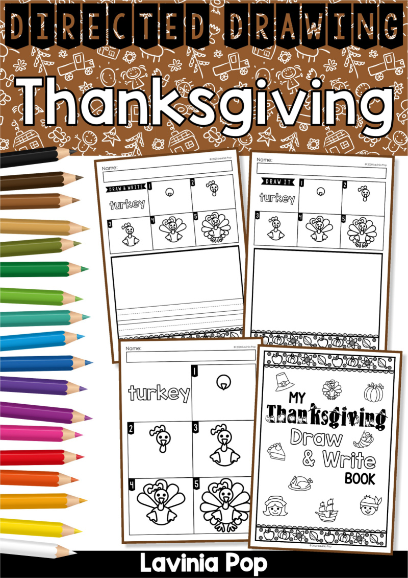 Thanksgiving Draw and Write Directed Drawings - In My World