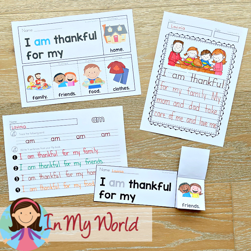 Thanksgiving Sight Word Fluency Flip Books - In My World