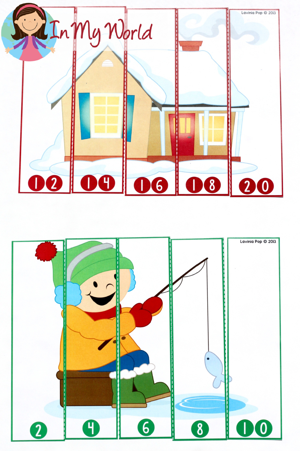 Winter Math Centers for Kindergarten - In My World