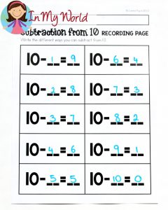 Winter Math Centers for Kindergarten - In My World