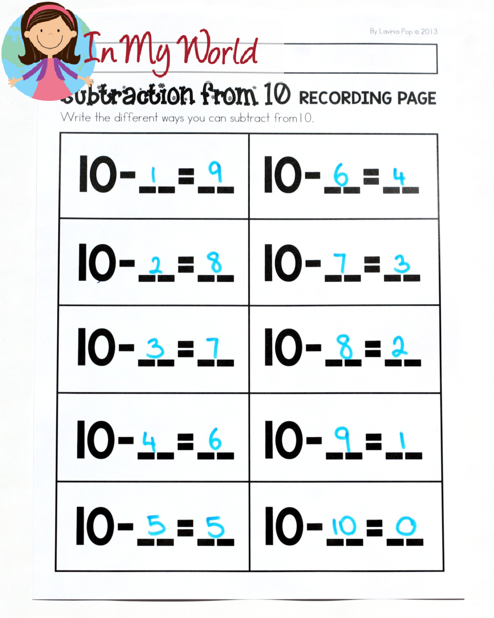 Winter Math Centers for Kindergarten - In My World