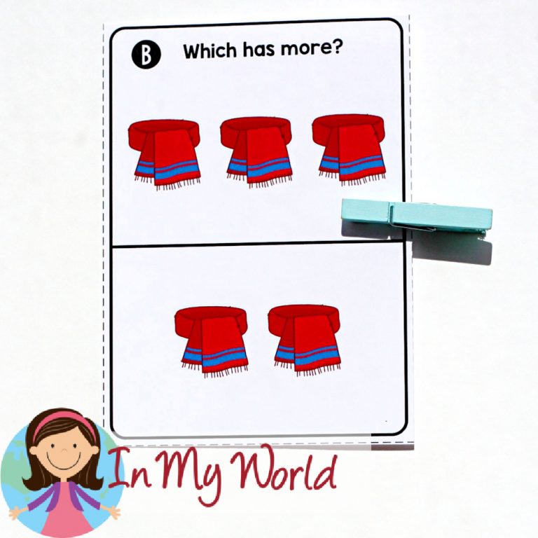 Winter Math Centers for Kindergarten - In My World