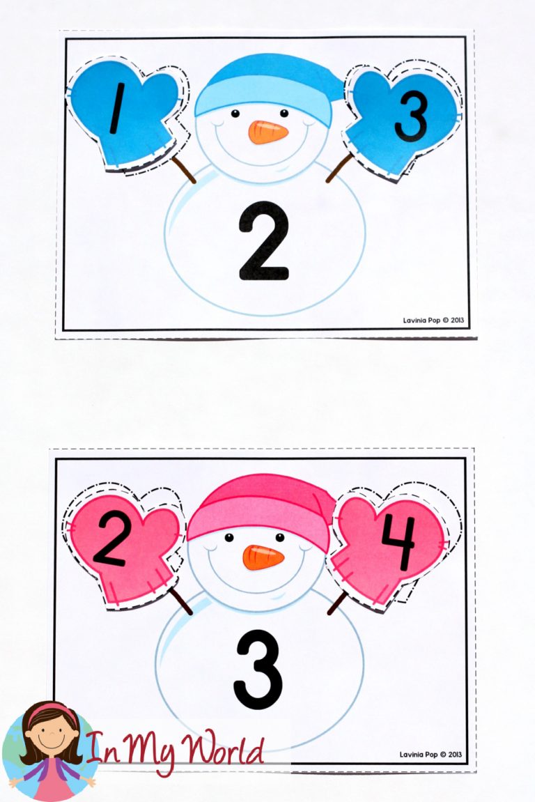 Winter Math Centers for Kindergarten - In My World