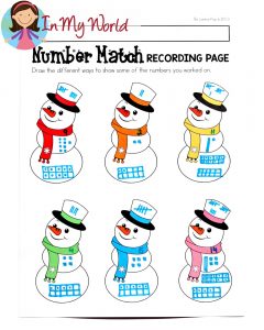 Winter Math Centers for Kindergarten - In My World
