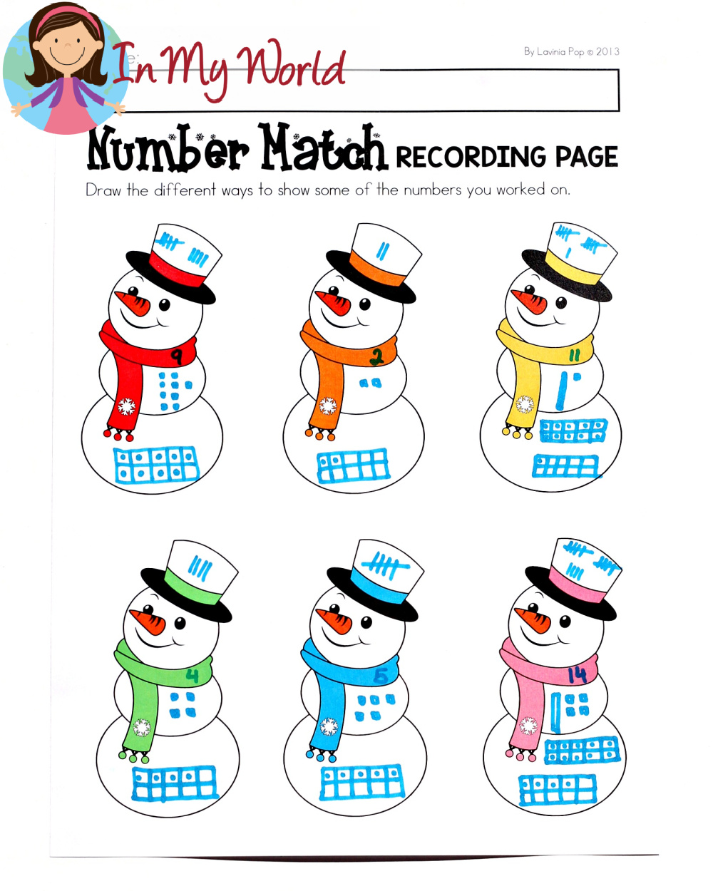 Winter Math Centers for Kindergarten - In My World