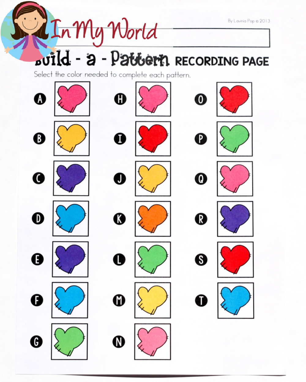 Winter Math Centers for Kindergarten - In My World