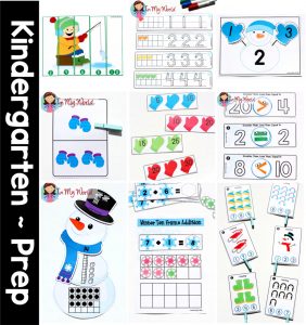 Winter Math Centers for Kindergarten - In My World
