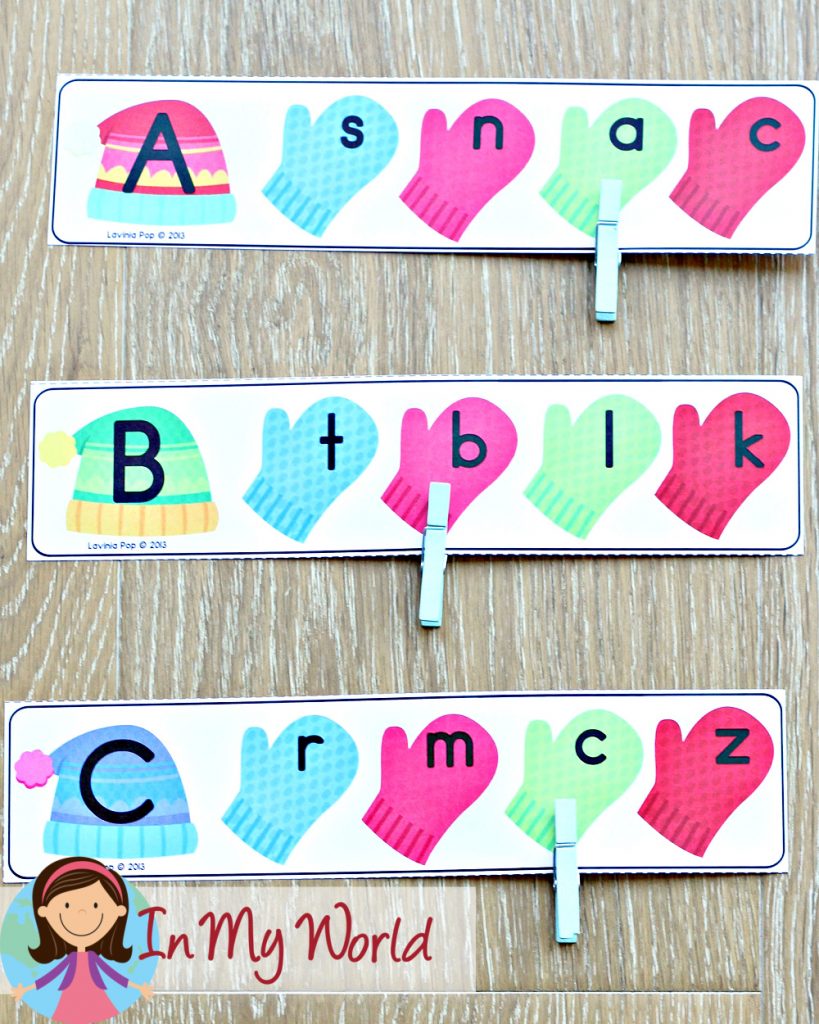 Winter Literacy Centers for Kindergarten - In My World