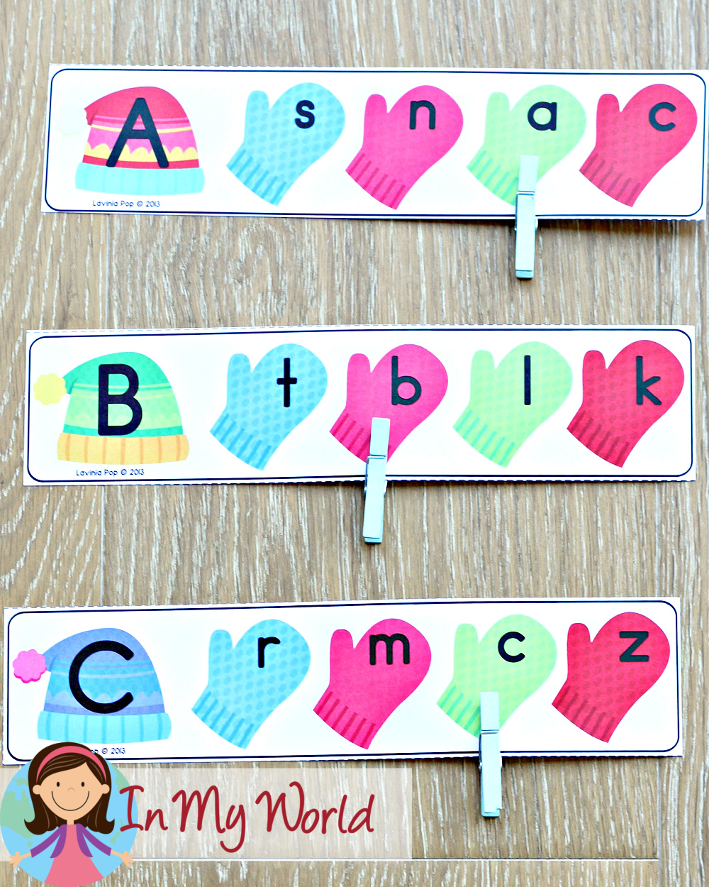 Winter Literacy Centers for Kindergarten - In My World