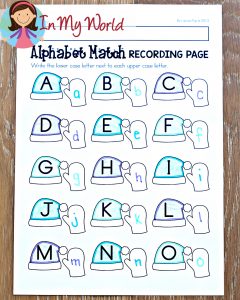 Winter Literacy Centers for Kindergarten - In My World