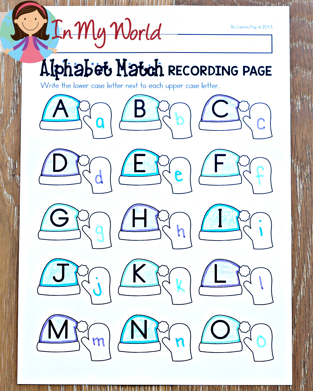 Winter Literacy Centers for Kindergarten - In My World