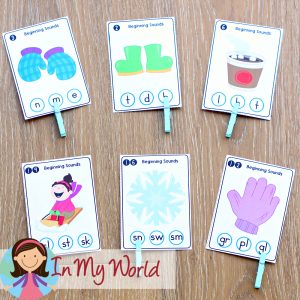 Winter Literacy Centers for Kindergarten - In My World
