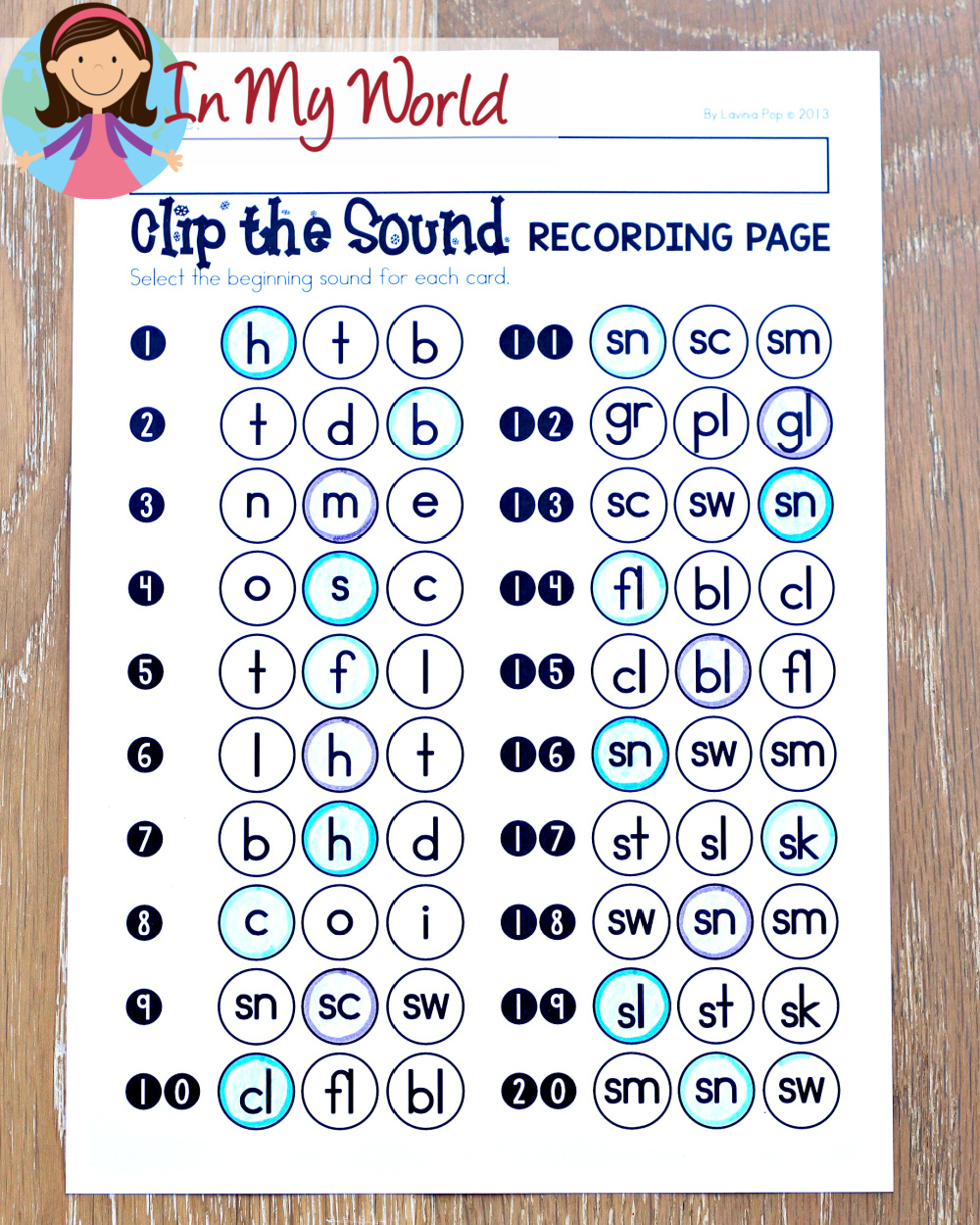 Winter Literacy Centers for Kindergarten - In My World