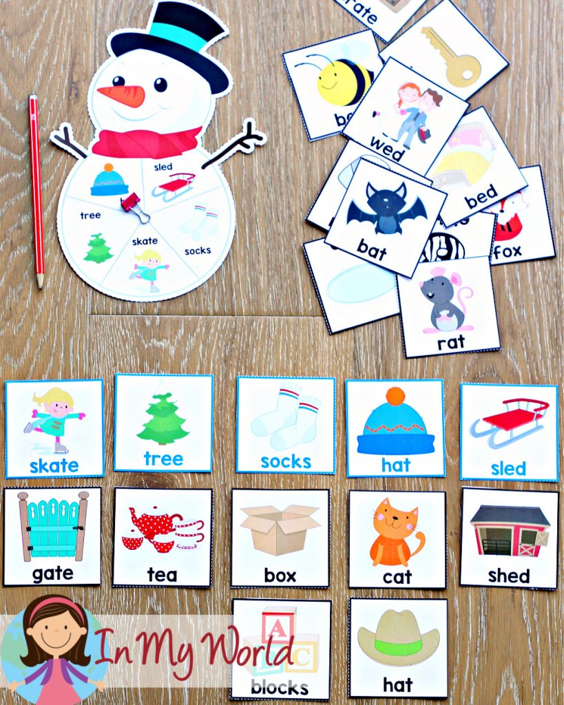 Winter Literacy Centers for Kindergarten - In My World