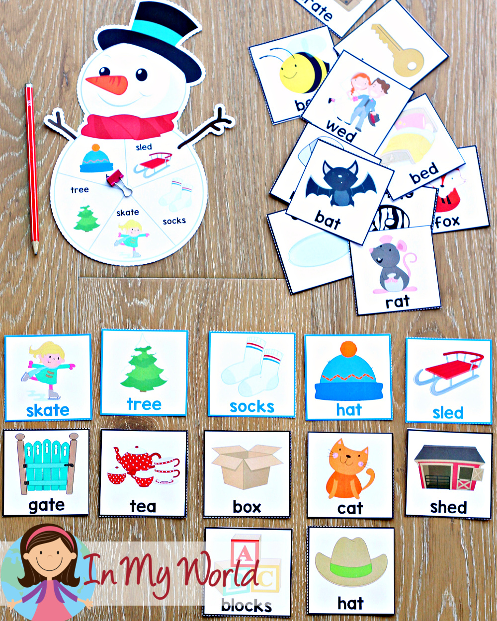 Winter Literacy Centers for Kindergarten - In My World