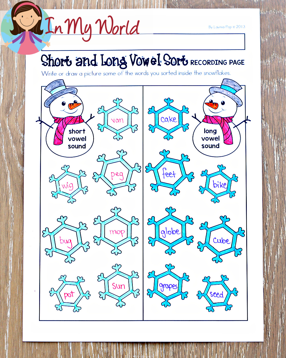 Winter Literacy Centers for Kindergarten - In My World