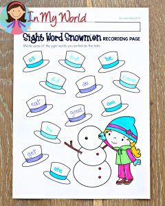 Winter Literacy Centers for Kindergarten - In My World
