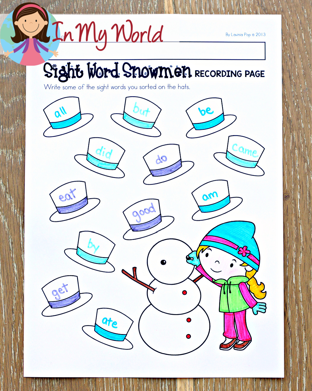 Winter Literacy Centers for Kindergarten - In My World