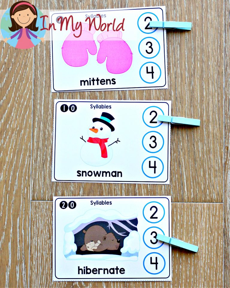 Winter Literacy Centers for Kindergarten - In My World