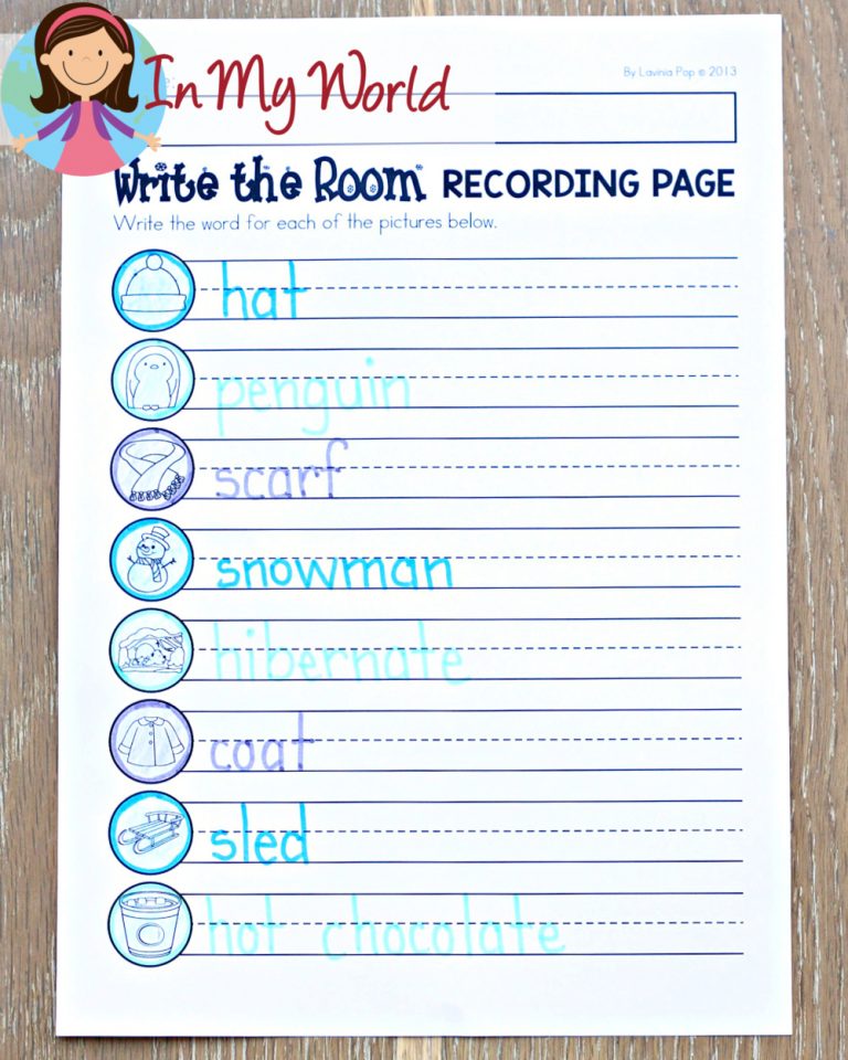 Winter Literacy Centers for Kindergarten - In My World